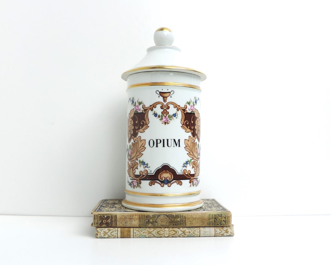 Pot d'apothicaire à opium, pot de pharmacie à opium vintage français ...