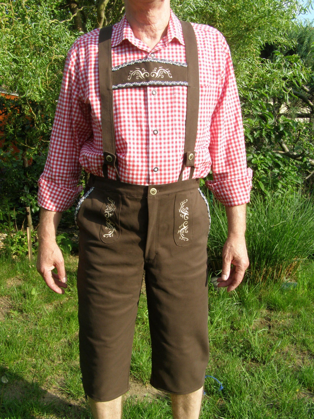 German Beer Festival Outfit Brown Embroidered Cotton - Etsy