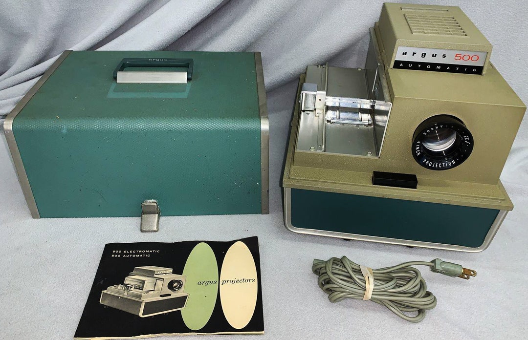 ARGUS 35MM Slide Projector Model 500 Automatic, SERVICED, With Cord ...