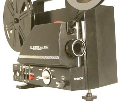 CHINON Super 8MM Sound Projector Model 5100 - SERVICED, New Lamp (bulb ...
