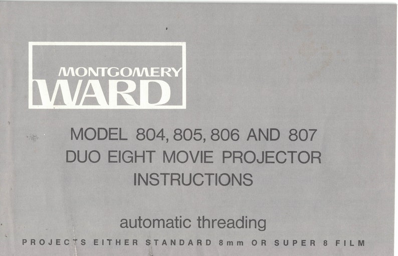 Montgomery Ward 810 DUAL Movie Film Super 8 and 8MM Projector ...