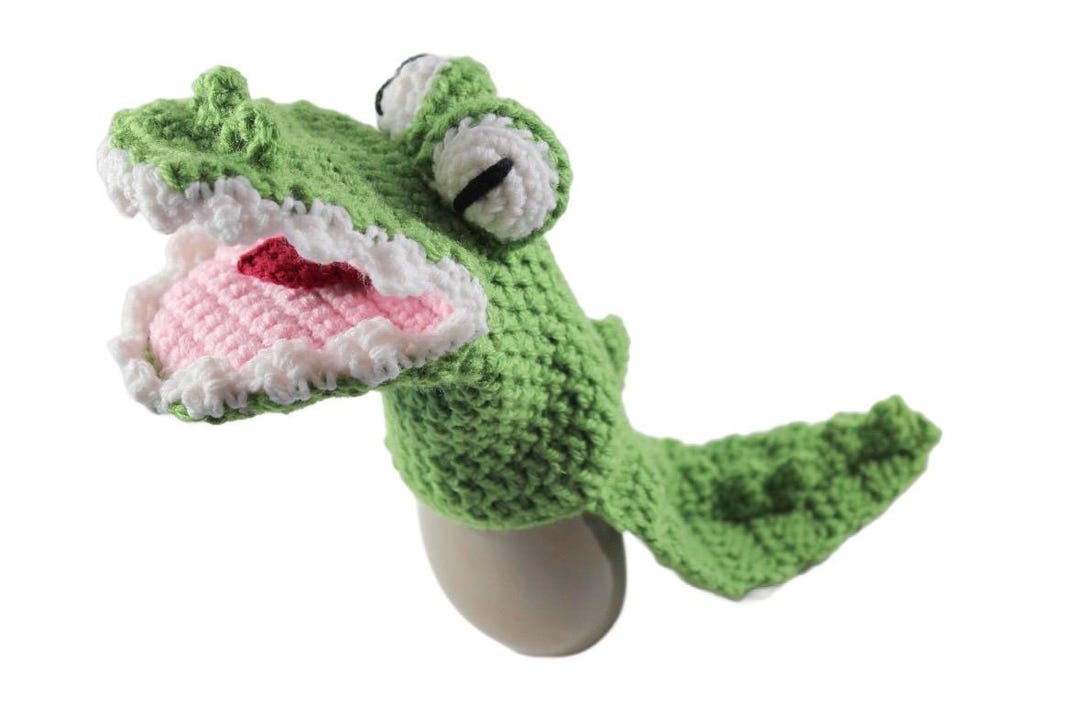 Crocodile Crochet Puppet Pattern: Alligator Toy, Kids Pretend Play (PDF ...