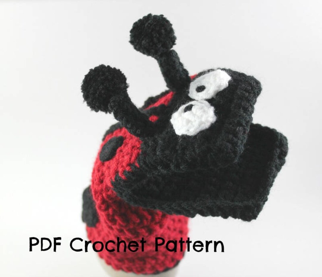 Ladybug Crochet Hand Puppet Pattern PDF - Interactive Toy Theater Bug ...