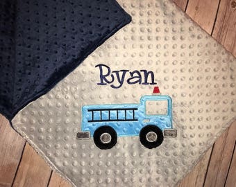 Fire truck blanket | Etsy