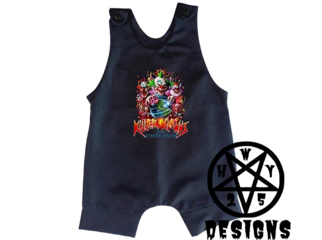Killer Klowns Clowns From Outer Space Horror Overall Cuffed Romper ...
