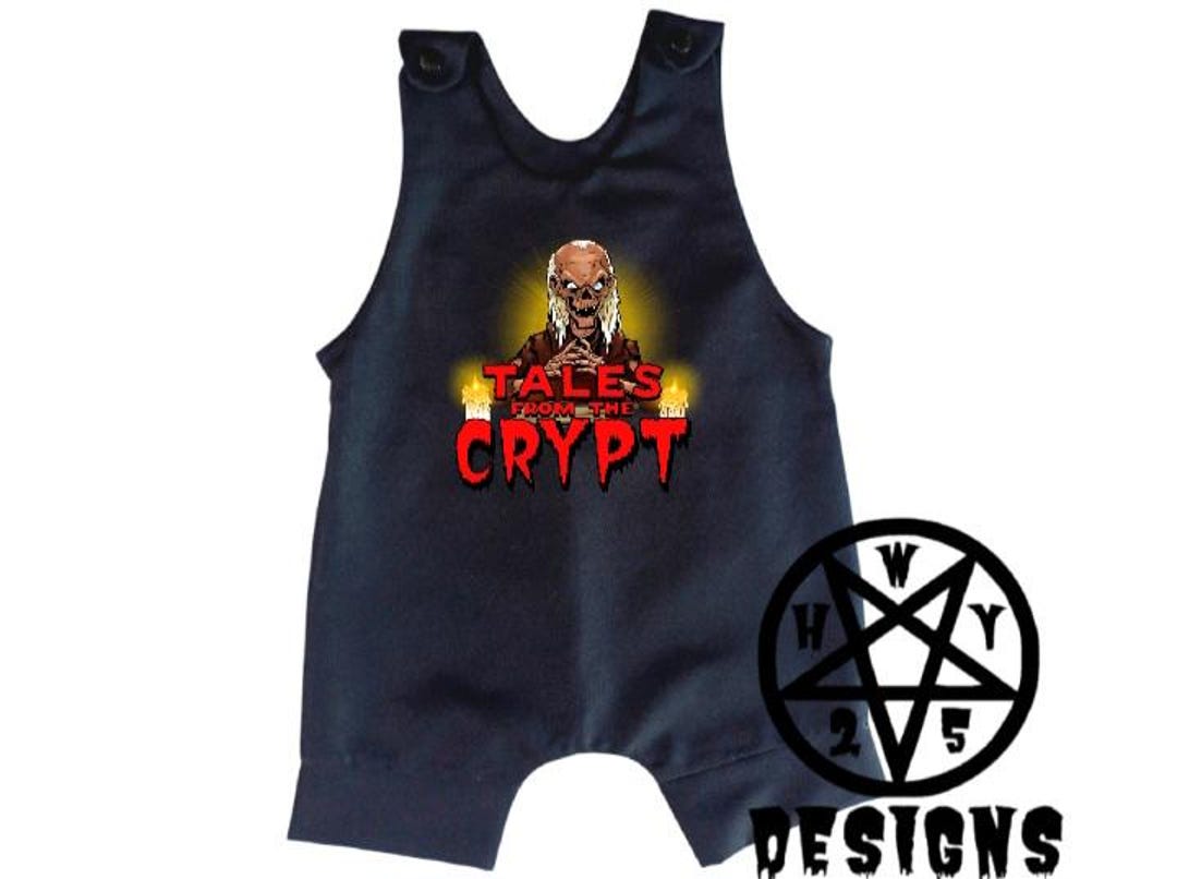 Tales From the Crypt Horror Overall Cuffed Romper Jumpsuit - Etsy