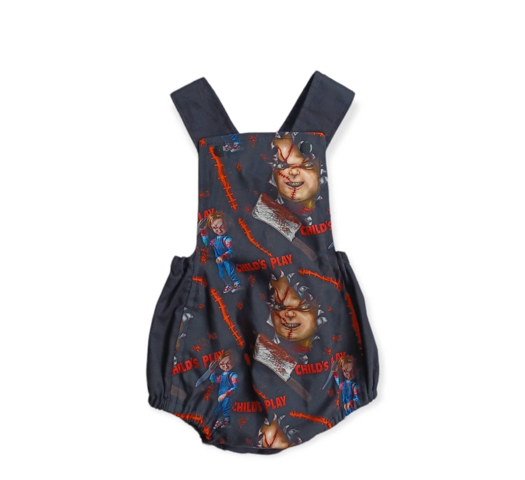 Chucky Child's Play Good Guys Horror Baby Overall Romper Onesie ...