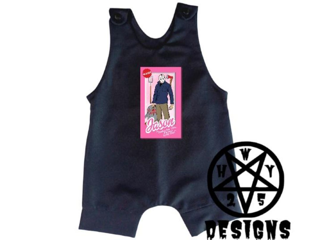 Barbie Jason Horror Overall Cuffed Romper Jumpsuit - Etsy