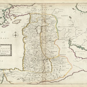 Map of Canaan | Ancient Canaan Map | Biblical History Map Print - Etsy ...