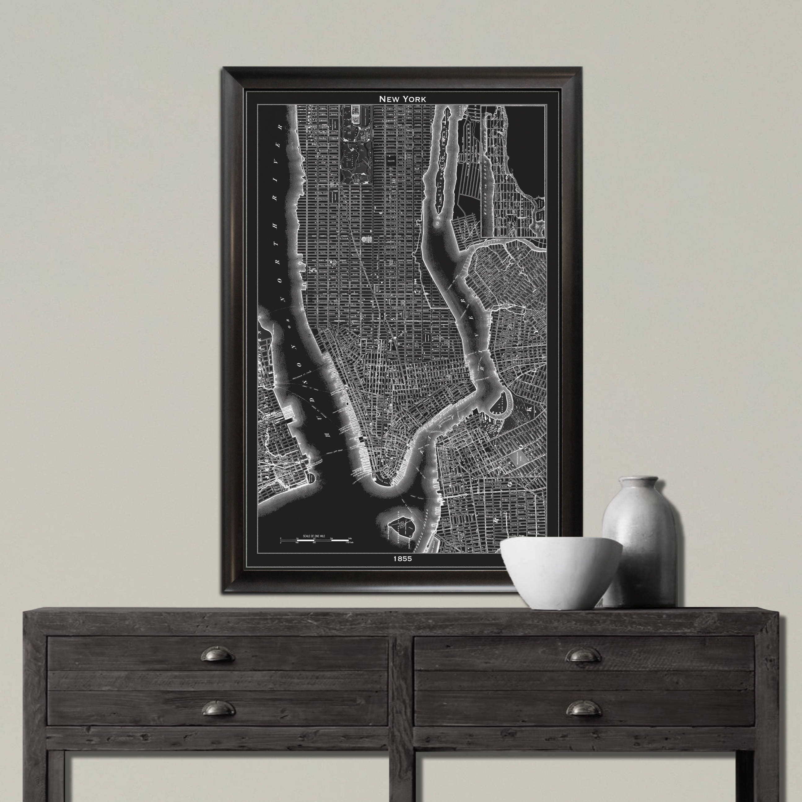 New York City Map New York City Poster New York City Print NYC Map NYC ...