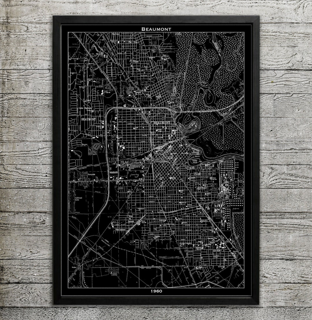 Map of BEAUMONT Print, Wall Decor for Your Home or Office - Etsy