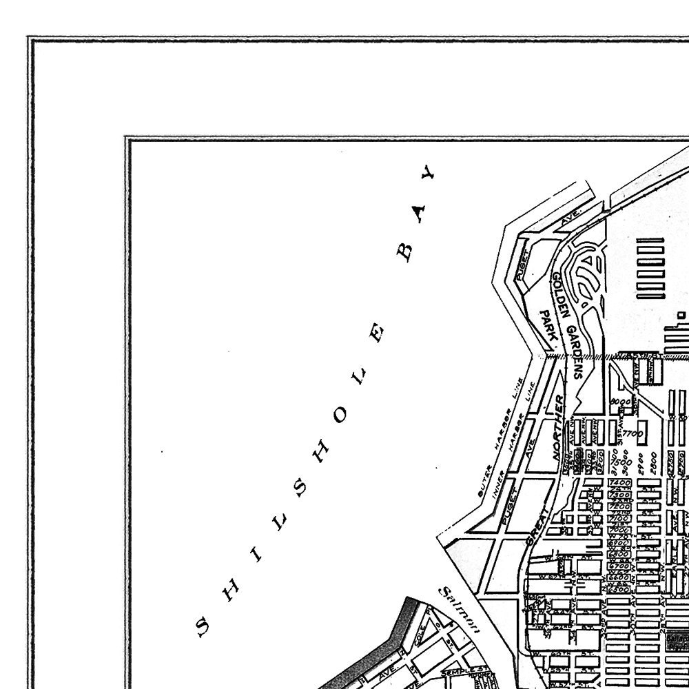 SEATTLE Map Print EMERALD CITY Map Seattle Wall Decor - Etsy