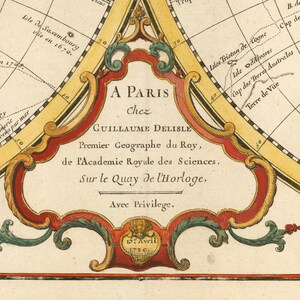 World Map 1720 | Double Hemisphere Map | World Map Art | Delisle De L ...
