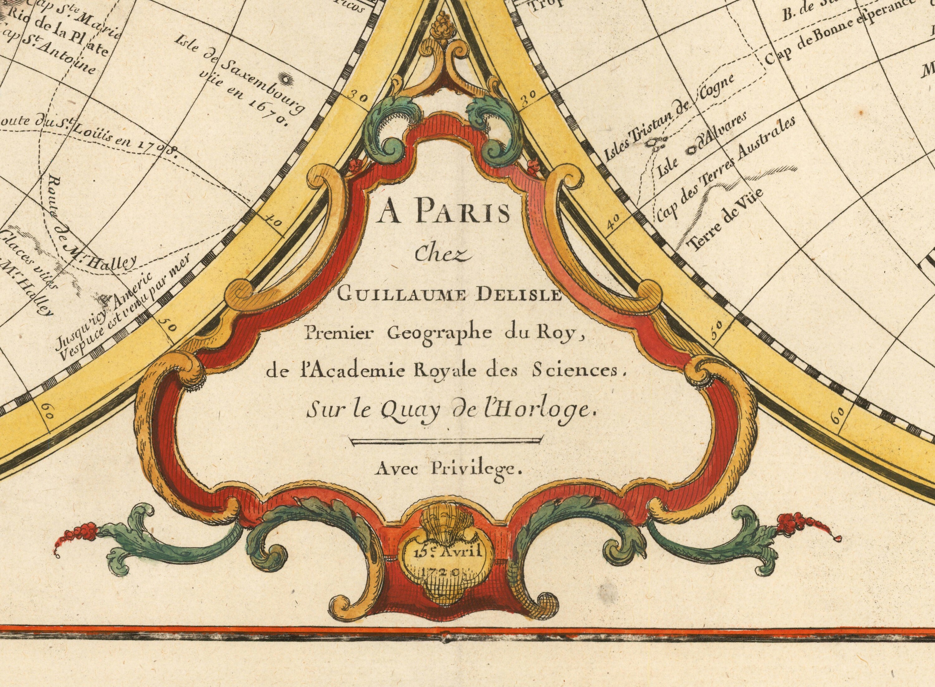 World Map 1720 Double Hemisphere Map World Map Art - Etsy