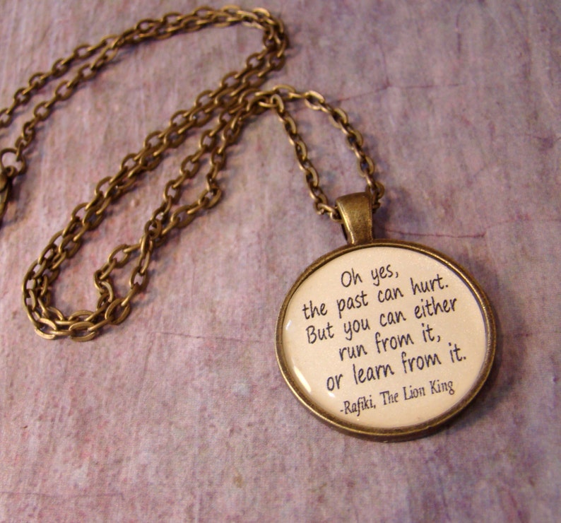 The Lion King Inspired Quote Pendant Necklace With Chain, Words of ...