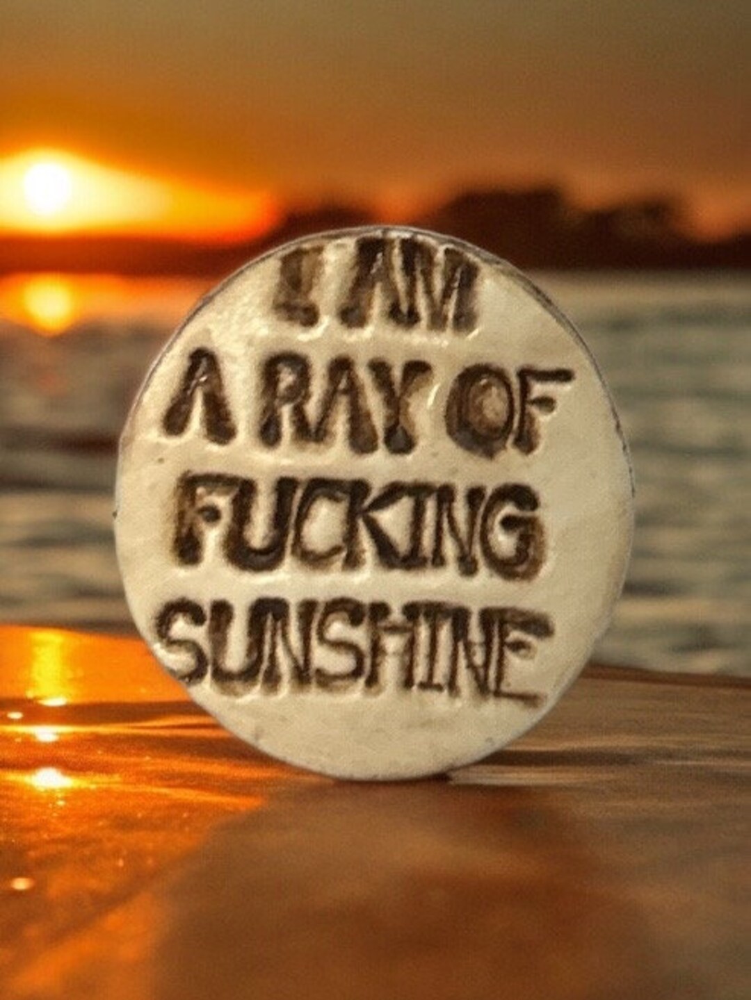 Ray of Sunshine Dread Bead, Disc Dread Bead, Quote Dreadlock Bead - Etsy