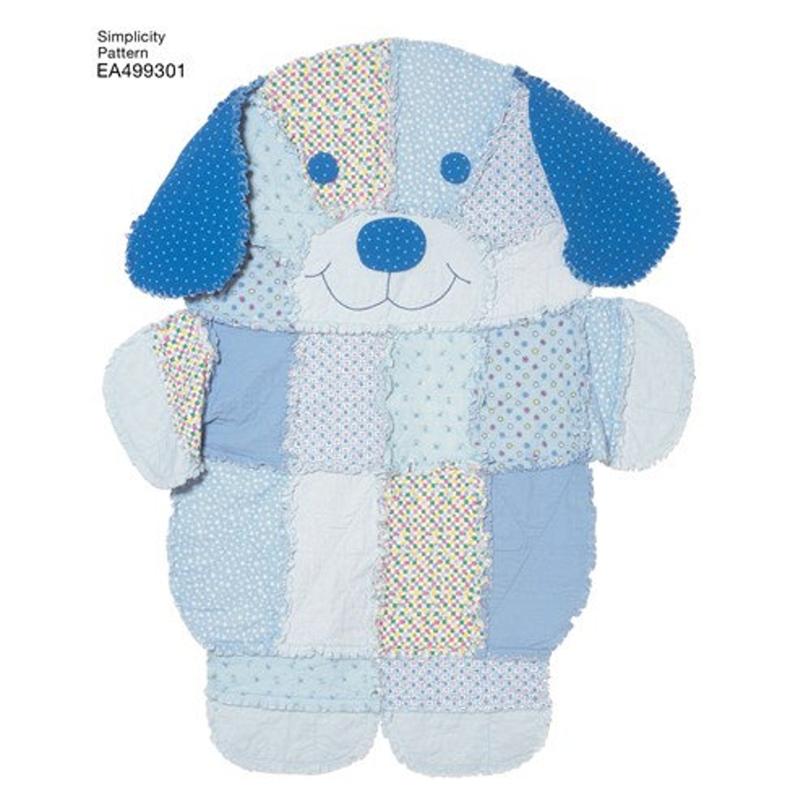 Vintage Rag Quilt Pattern for Puppy, Kitty, and Teddy Bear (photocopy ...