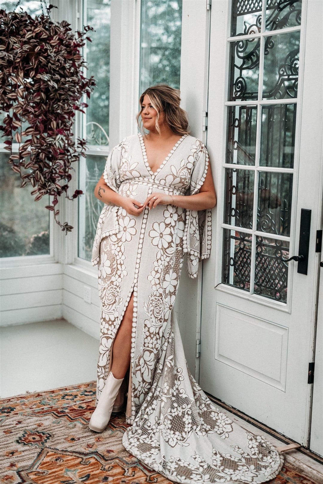 Kayleigh, Boho Wedding Dress, Bell Sleeve Wedding Dress, Lace Wedding ...