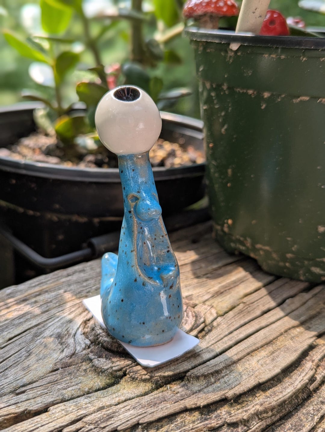 Small Handmade Ceramic Outer Space Alien With Big Eyeball Humorous - Etsy