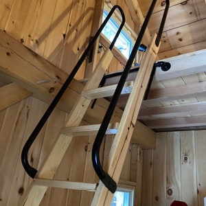 LADDER HANDRAILS - Black - White or Bare Steel - No Obstructions! Candy ...