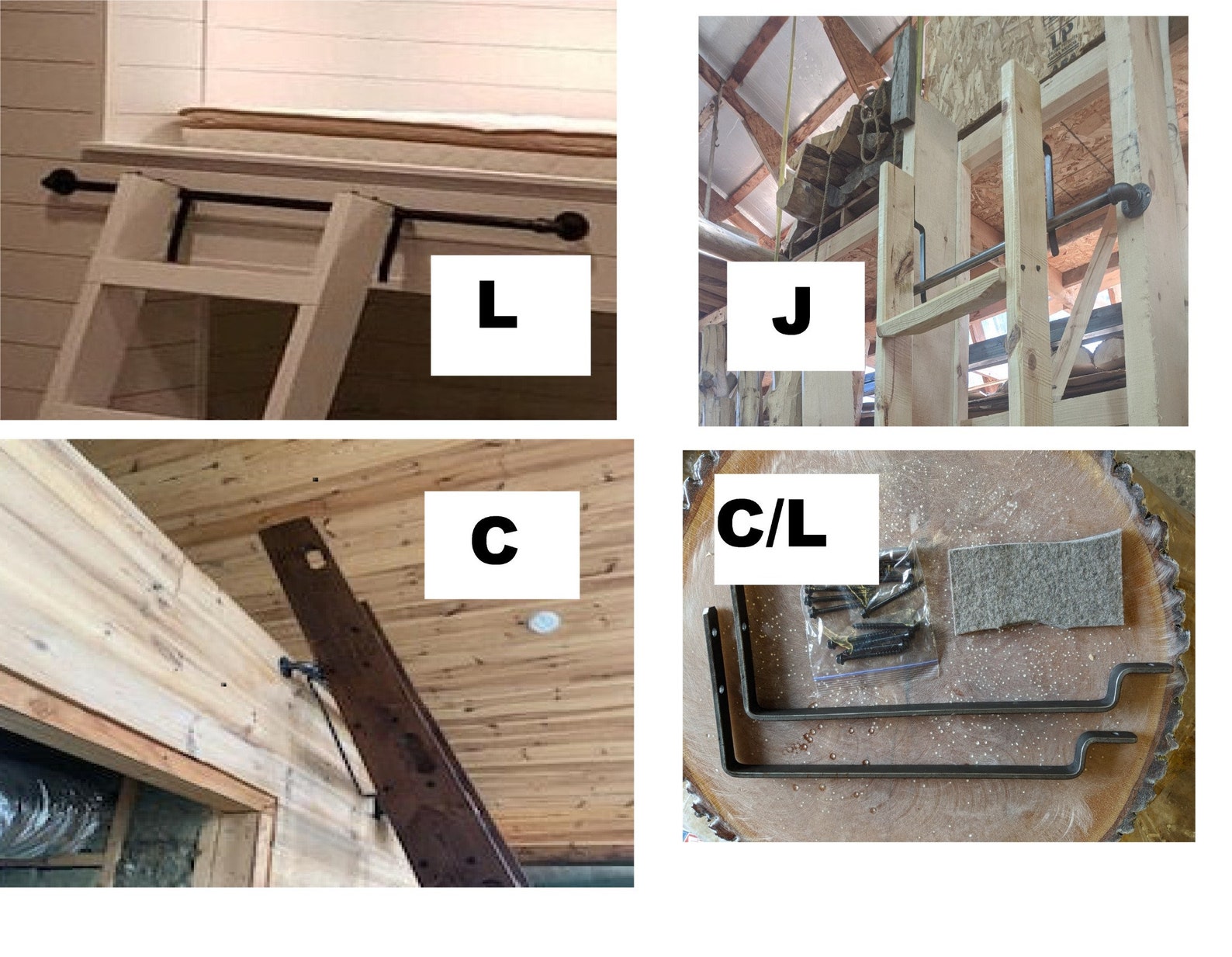 Bare Steel Ladder Hardware Kit Makes Your Ladder STAND UP - Etsy