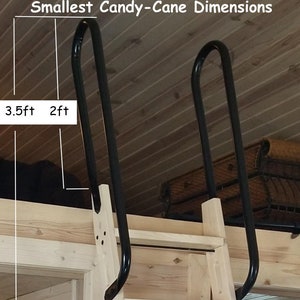 LADDER HANDRAILS - Black - White or Bare Steel - No Obstructions! Candy ...