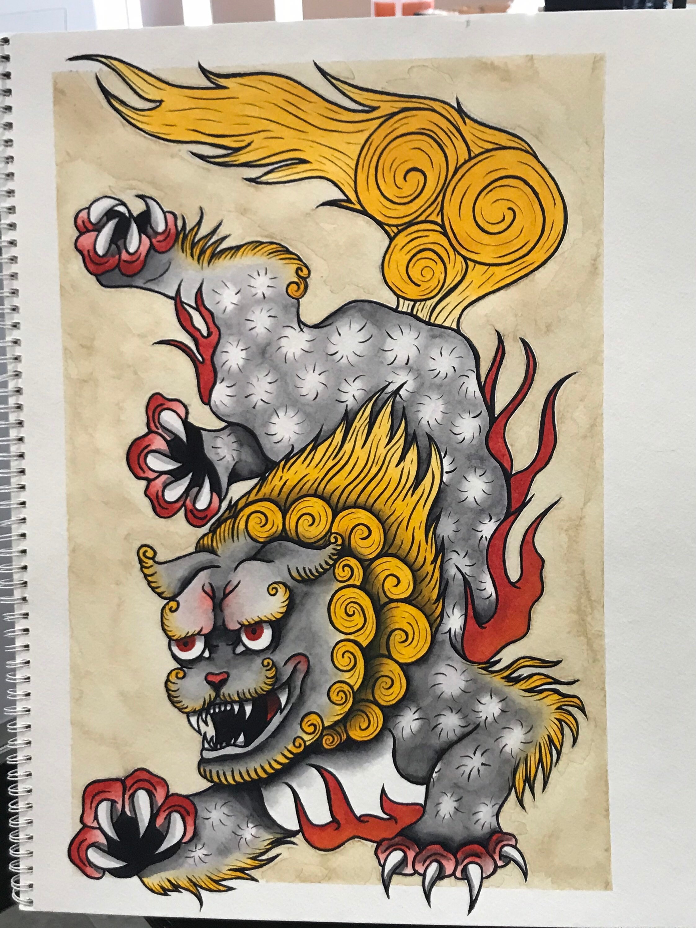 Japanese Foo Dog Sketches