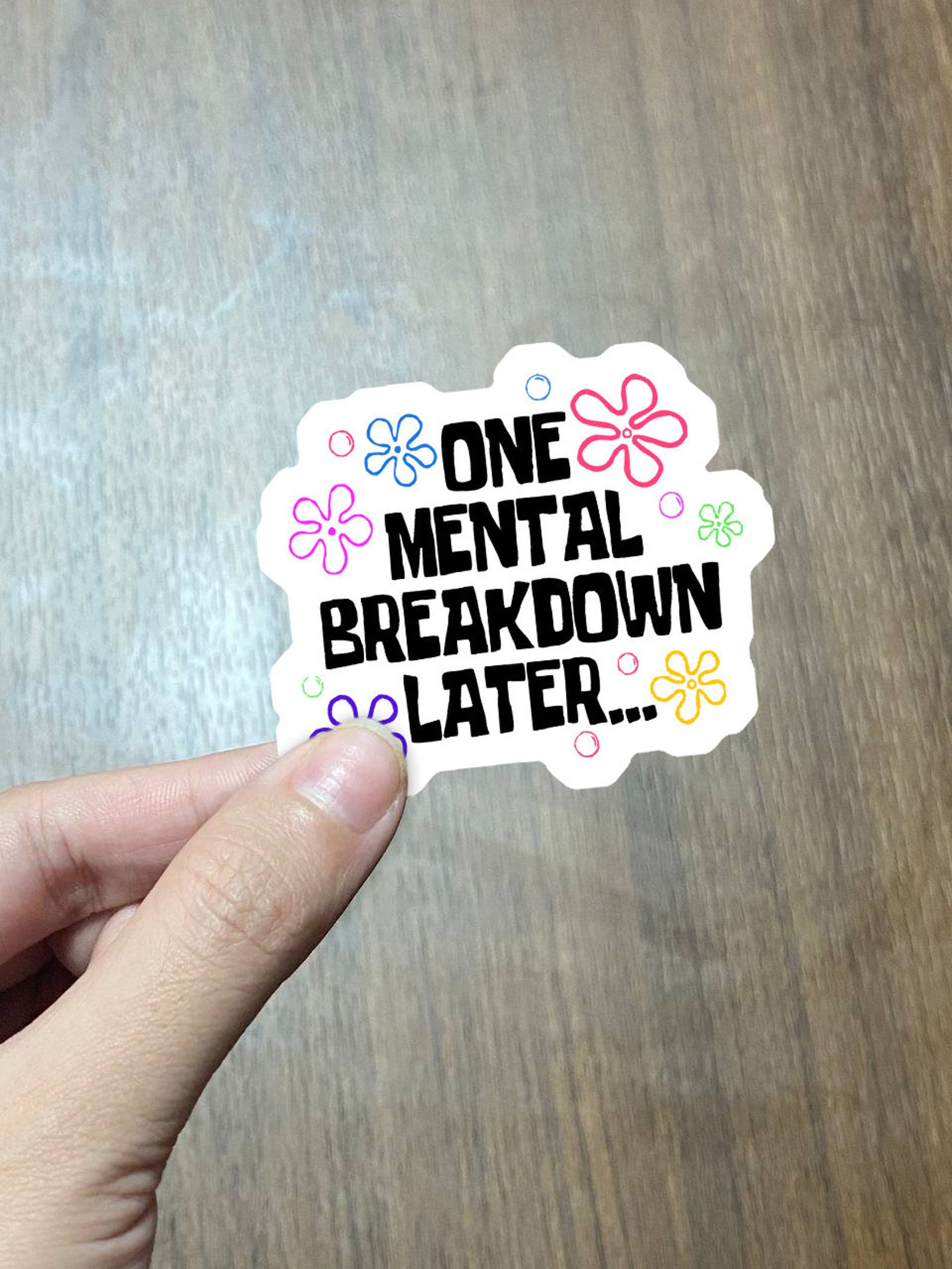Spongebob Sticker One Mental Breakdown Later Sticker Vinyl Cut Stickers ...