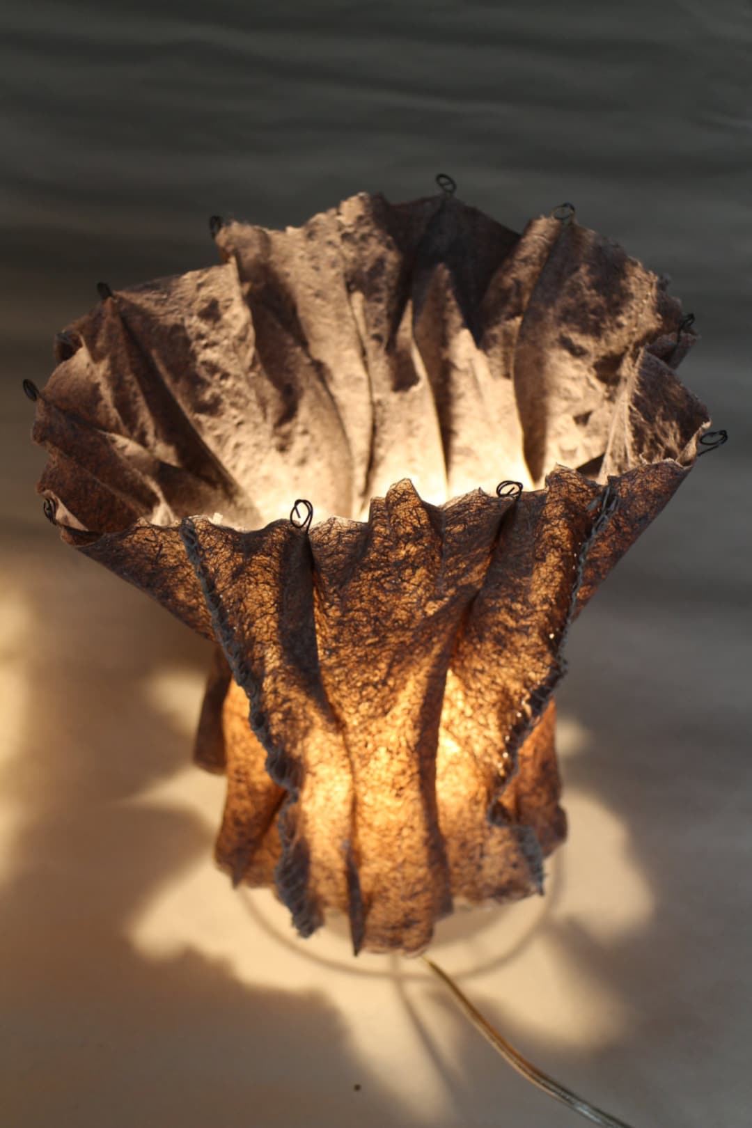 Paper Lamp From Abaca Fiber With Hornbeam Buds - Etsy