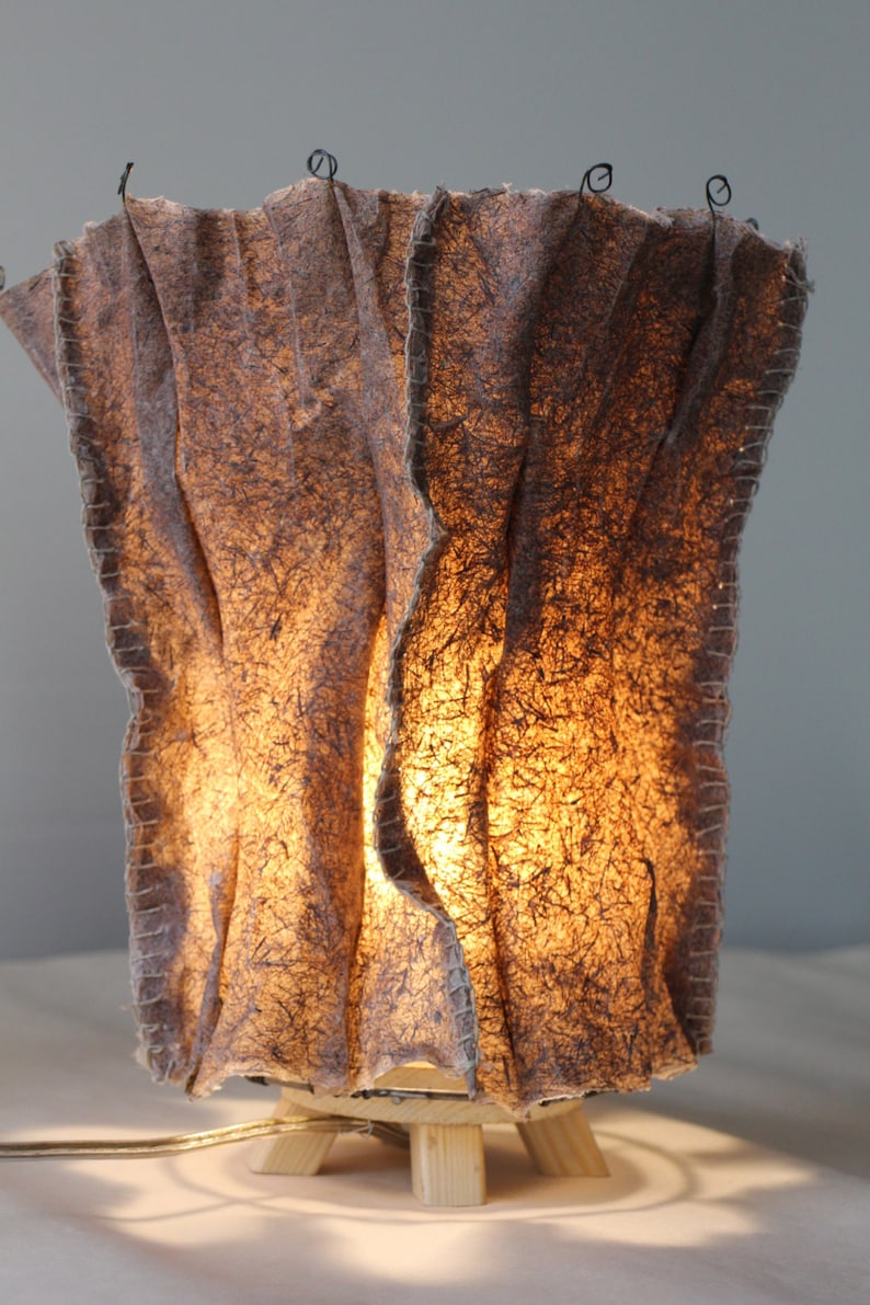 Paper Lamp From Abaca Fiber With Hornbeam Buds - Etsy