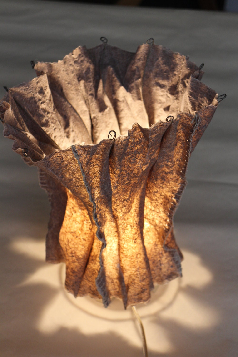 Paper Lamp From Abaca Fiber With Hornbeam Buds - Etsy