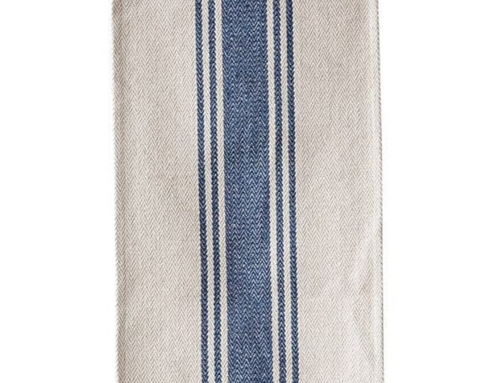 Blue Stripe Shabby Chic Table Runner Blue Stripe Grain Sack - Etsy