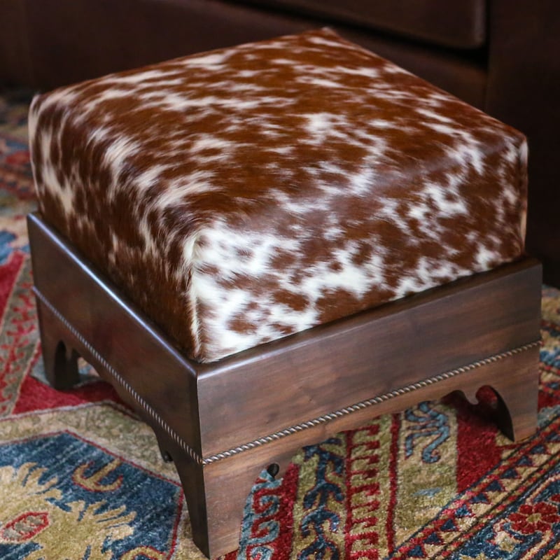 Cowhide Ottoman - Etsy