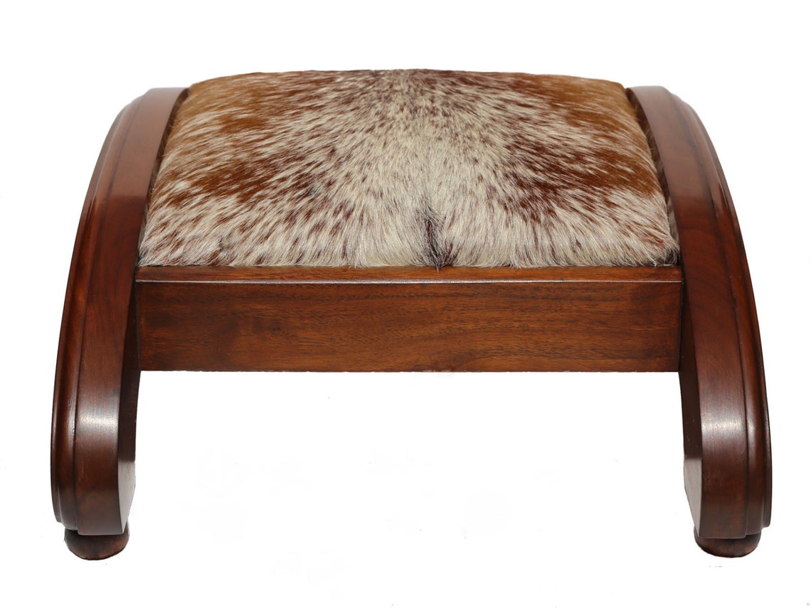 Cowhide Footstool Cowhide Ottoman Cowhide Stool 19th Century | Etsy