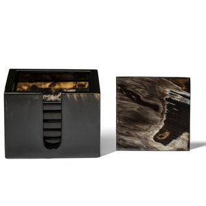 Horn Coasters W/ Horn Box Horn Coaster Set Horns Coasters Horns Coaster ...