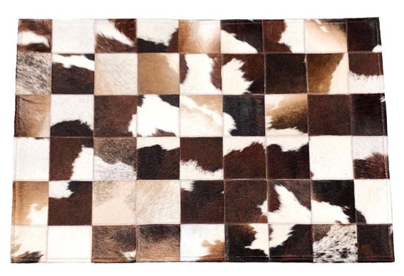 Home & Living Floor & Rugs Genuine Cowhide Patchwork Rug 100% Handmade ...