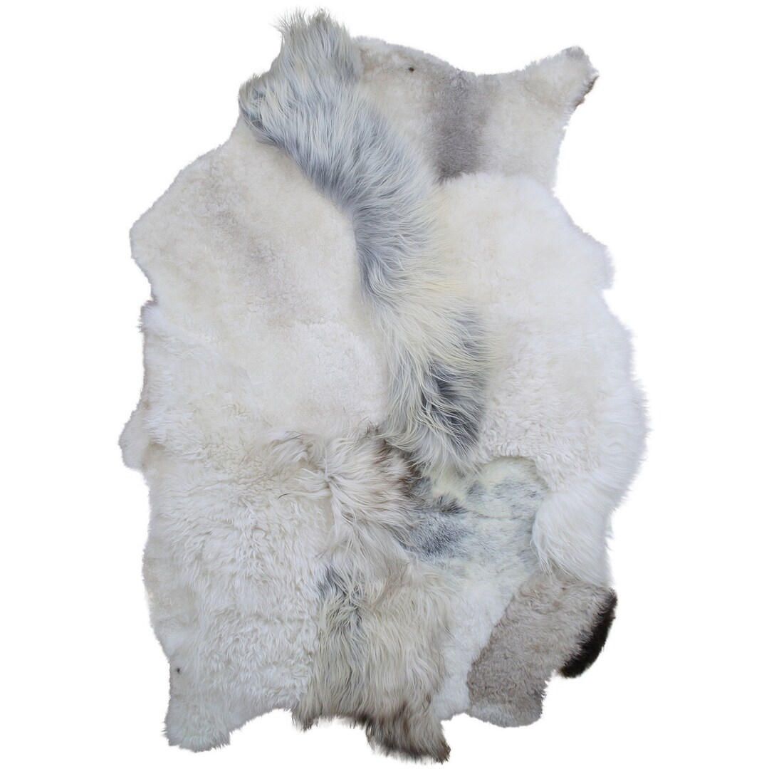 Off White Sheepskin Patchwork Rug Grey Sheepskin Patchwork Rug ...