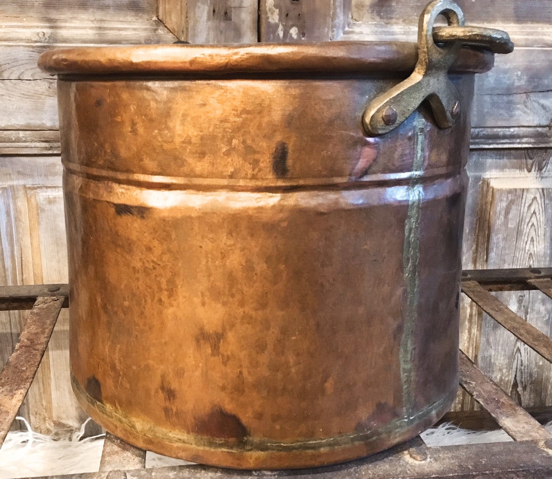 Antique Copper Pot Vintage Copper Kettle Antique Copper Metal Cauldron ...