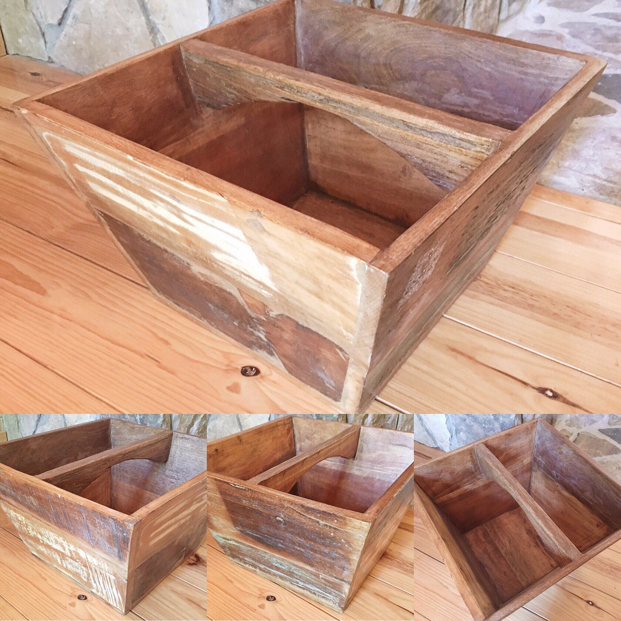 Reclaimed Wood Box Wooden Box Toy Box Storage Basket Firewood | Etsy