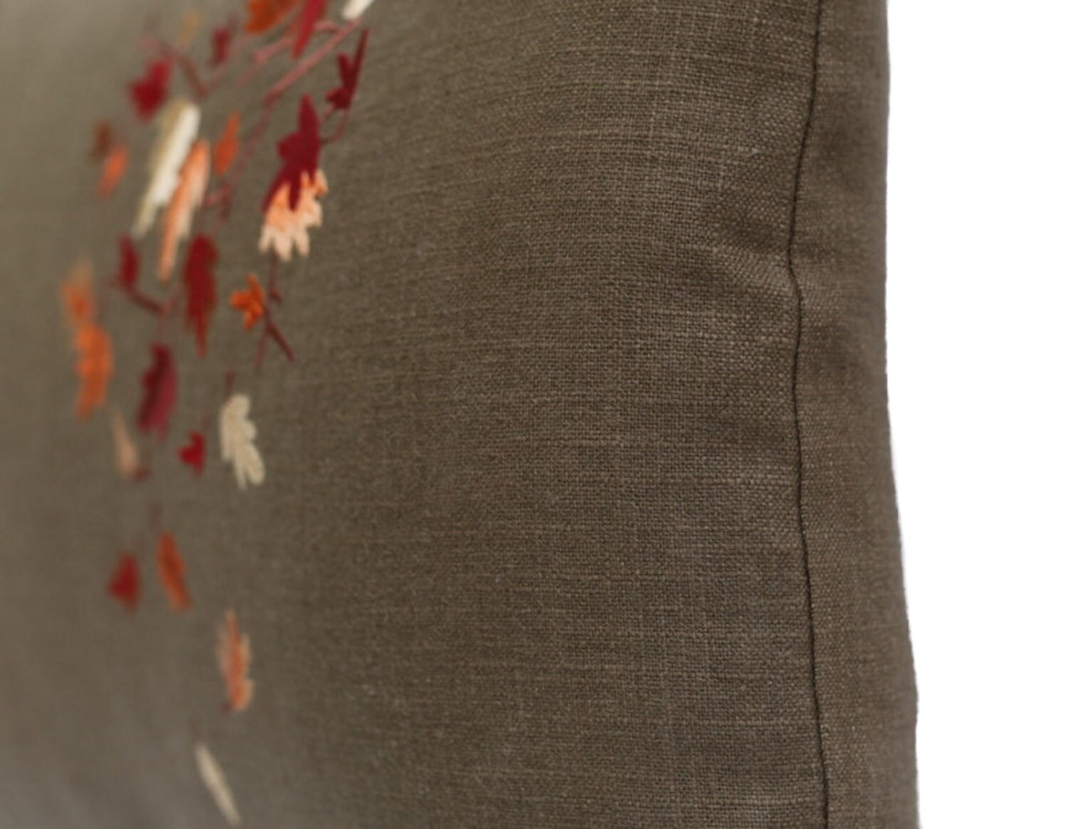 Fall Leaves Embroidery Fall Leaves Pillow Autumn Decor Autumn - Etsy