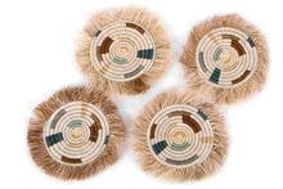 Sweetgrass Coaster Set Sweetgrass Basket Coasters Natural - Etsy
