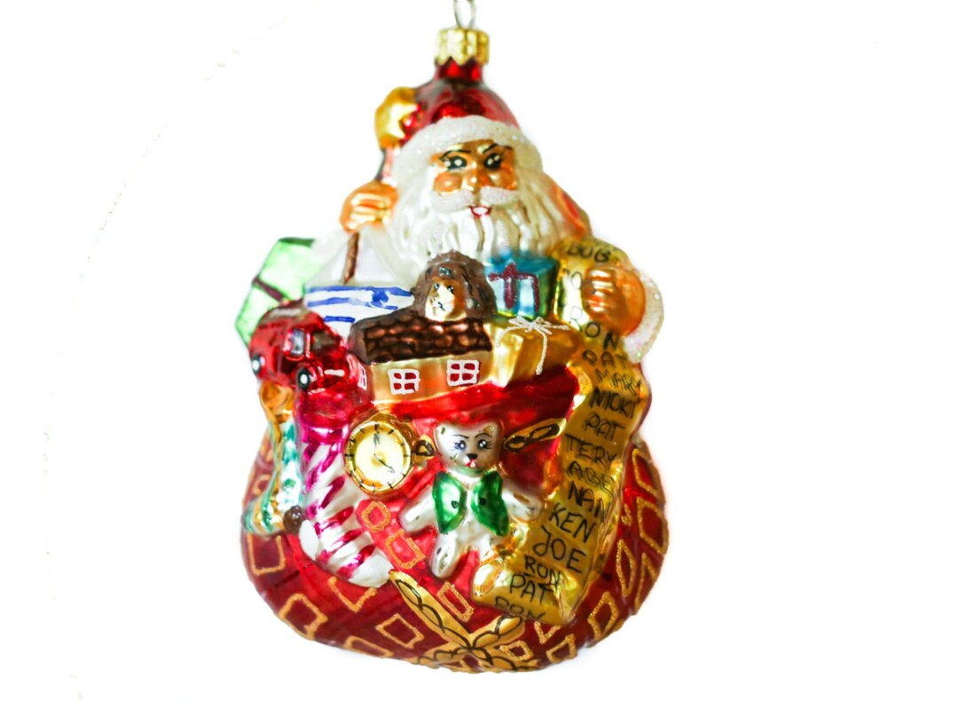 Vintage Christopher Radko NICK OF TIME Santa Christmas Tree Ornament ...