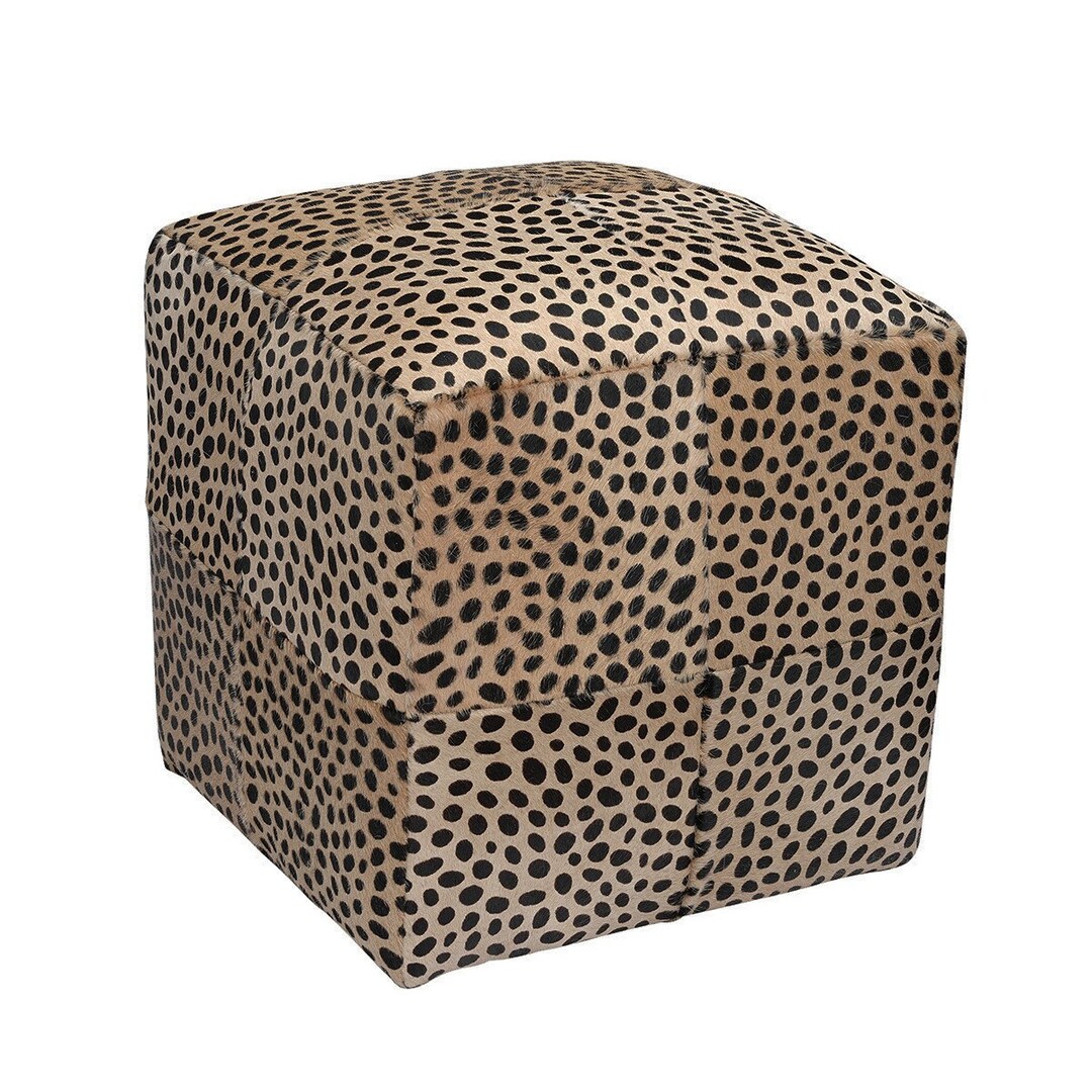 Leopard Cowhide Ottoman Cheetah Cowhide Ottoman Leopard Cowhide Pouf ...