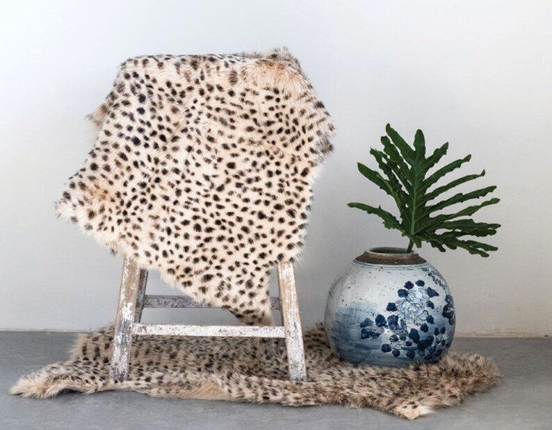 Snow Leopard Print Leather Hide Animal Print Goat Skin Leopard - Etsy