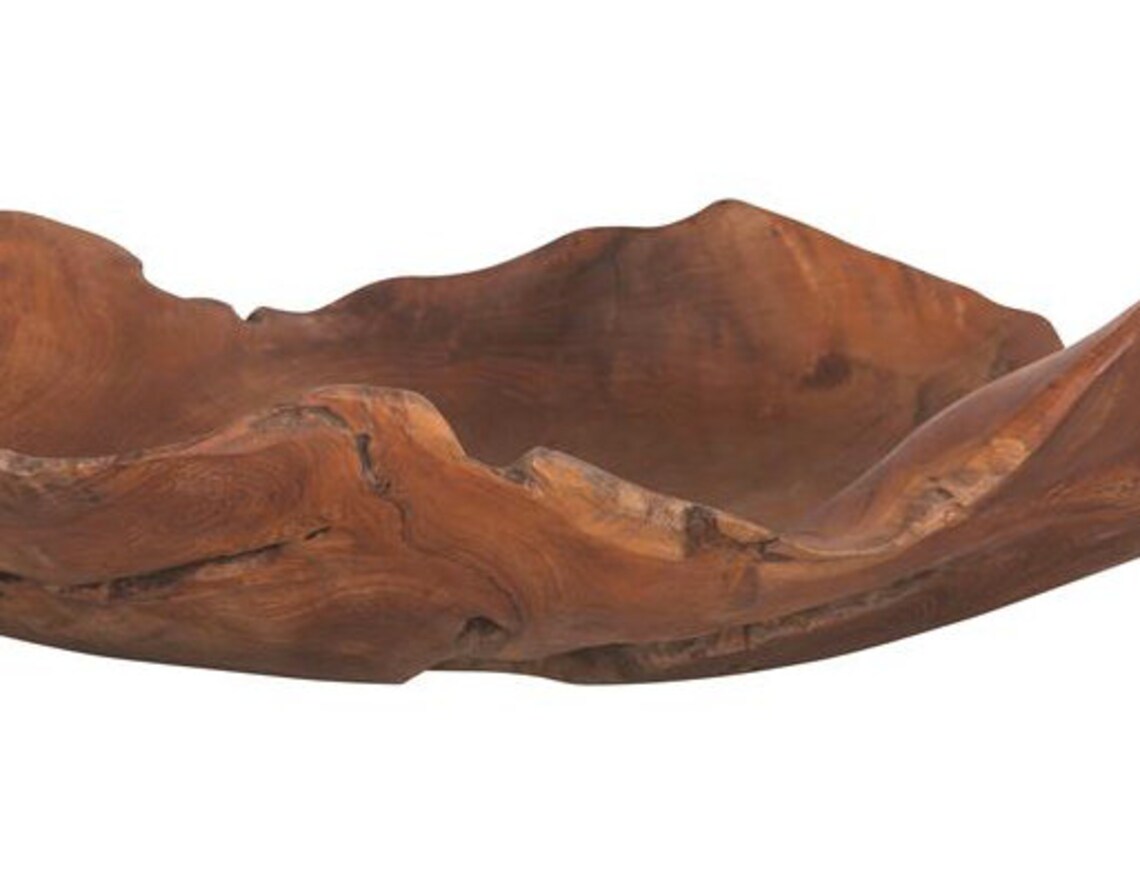 Rustic Wood Serving Tray Teak Wood Trinket Dish Teak Wood - Etsy