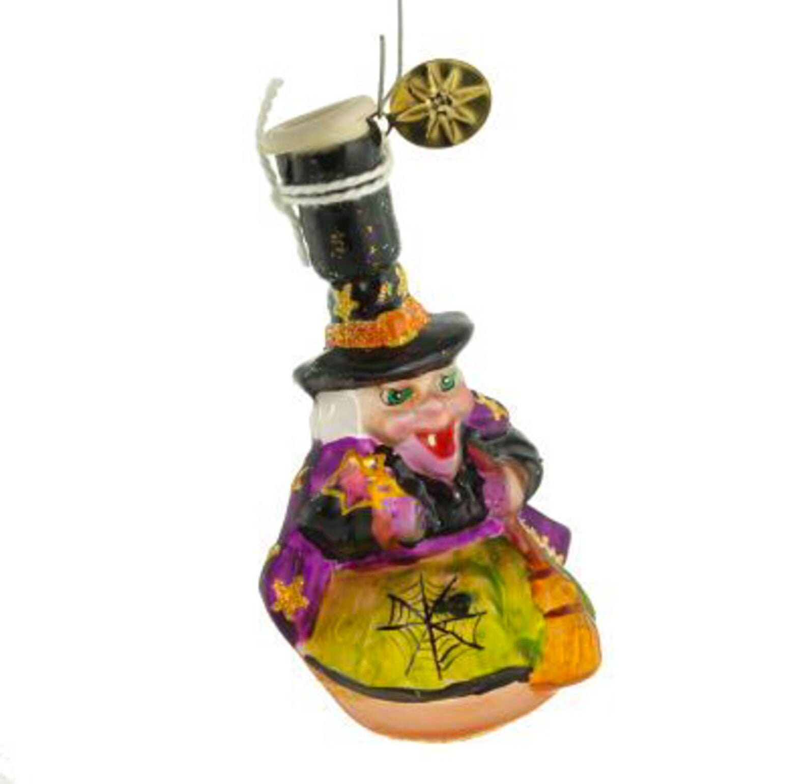 Vintage Christopher Radko Starlight Gems Snaggletooth Witch Halloween ...