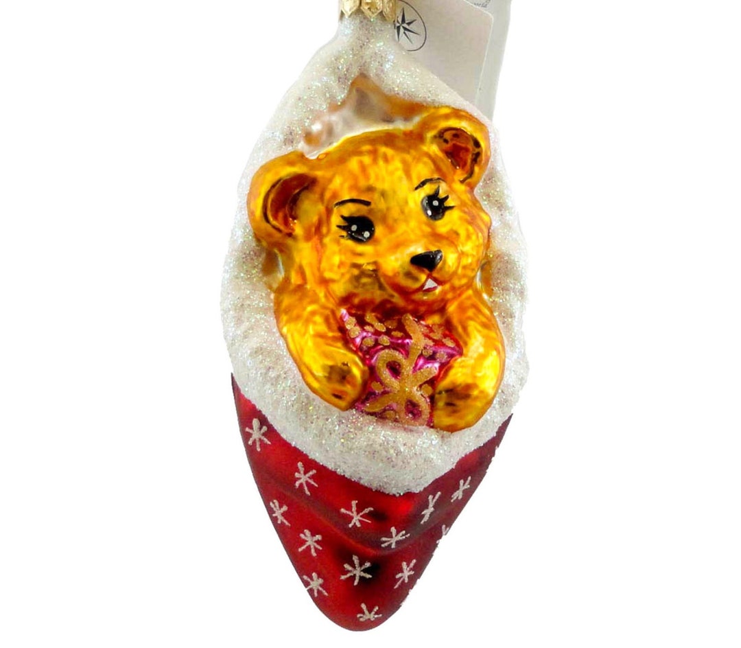Vintage Christopher Radko COZYKINS Christmas Tree Ornament Teddy Bear ...