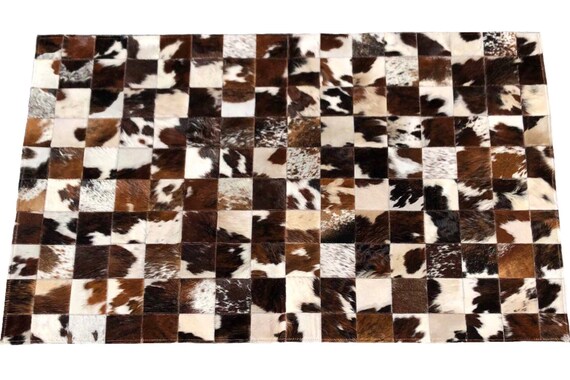 Home & Living Floor & Rugs Genuine Cowhide Patchwork Rug 100% Handmade ...