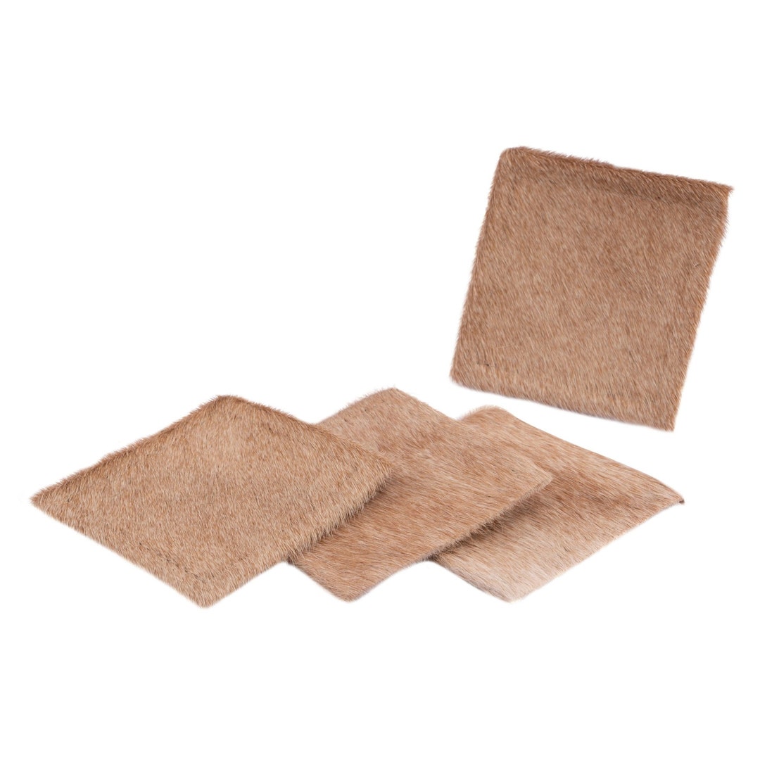 Cowhide Coasters Cowhide Coaster Cowhide Leather Coasters Cowhide ...