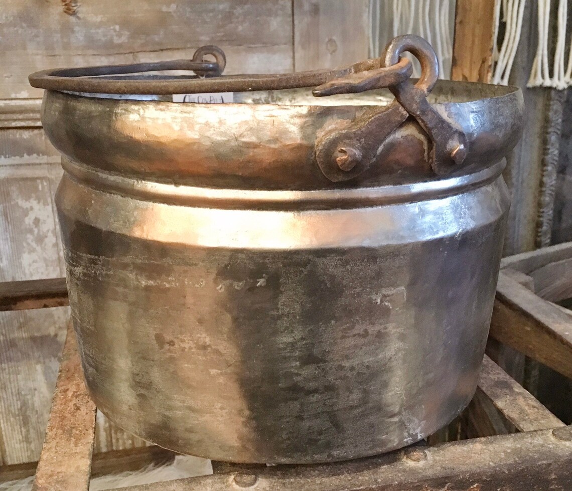 Antique Copper Tin Pot Vintage Copper Kettle Antique Copper - Etsy
